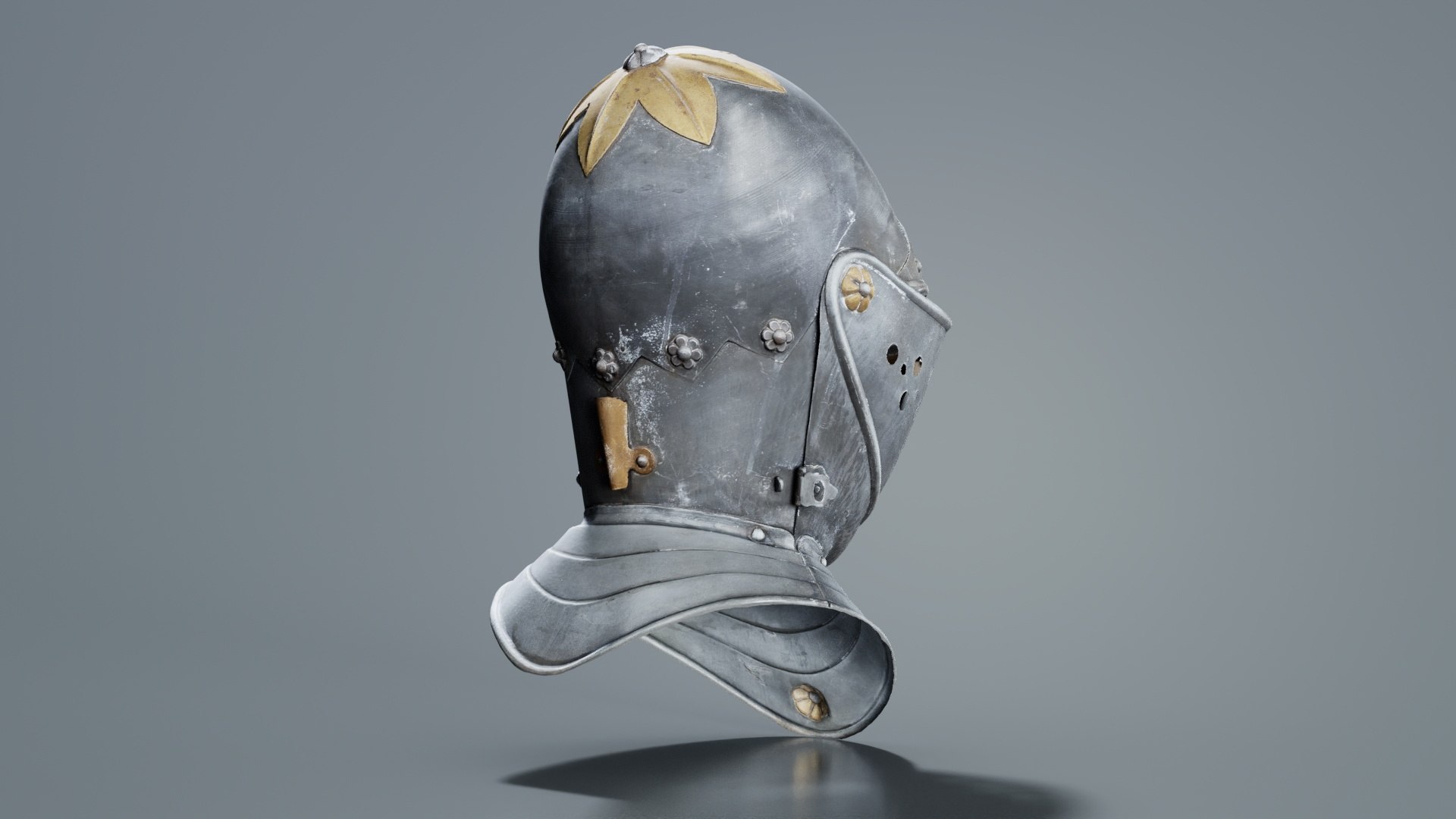 3D Leaf Knight Helmet Closed Remastered - TurboSquid 2360075