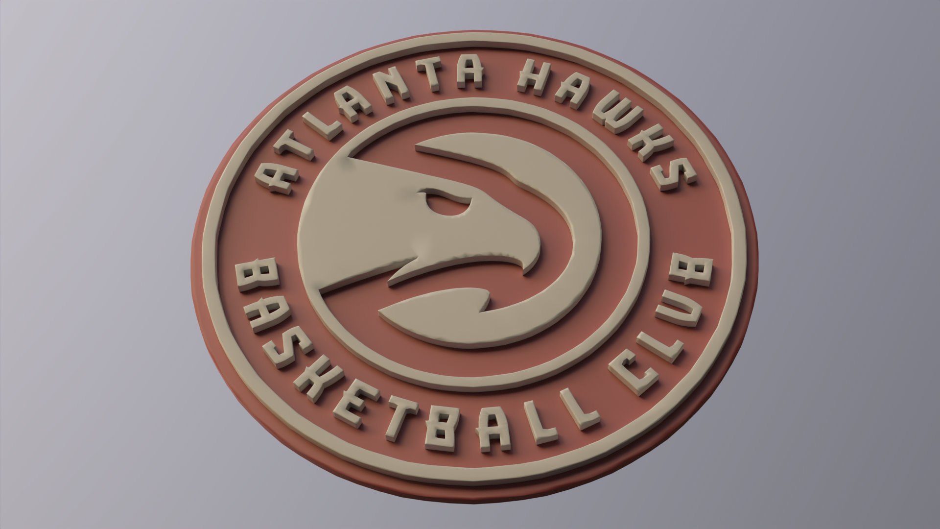 Atlanta Hawks Team Logo Printable And Renderable 3D Model - TurboSquid ...