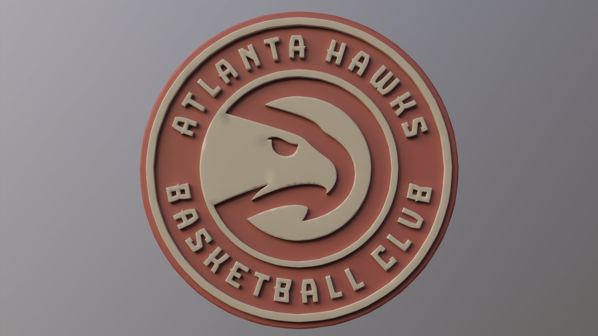 Atlanta Hawks Team Logo Printable And Renderable 3D Model - TurboSquid ...