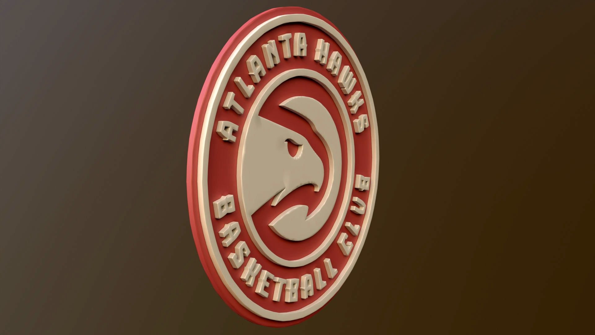 Atlanta Hawks Team Logo Printable And Renderable 3D Model - TurboSquid ...