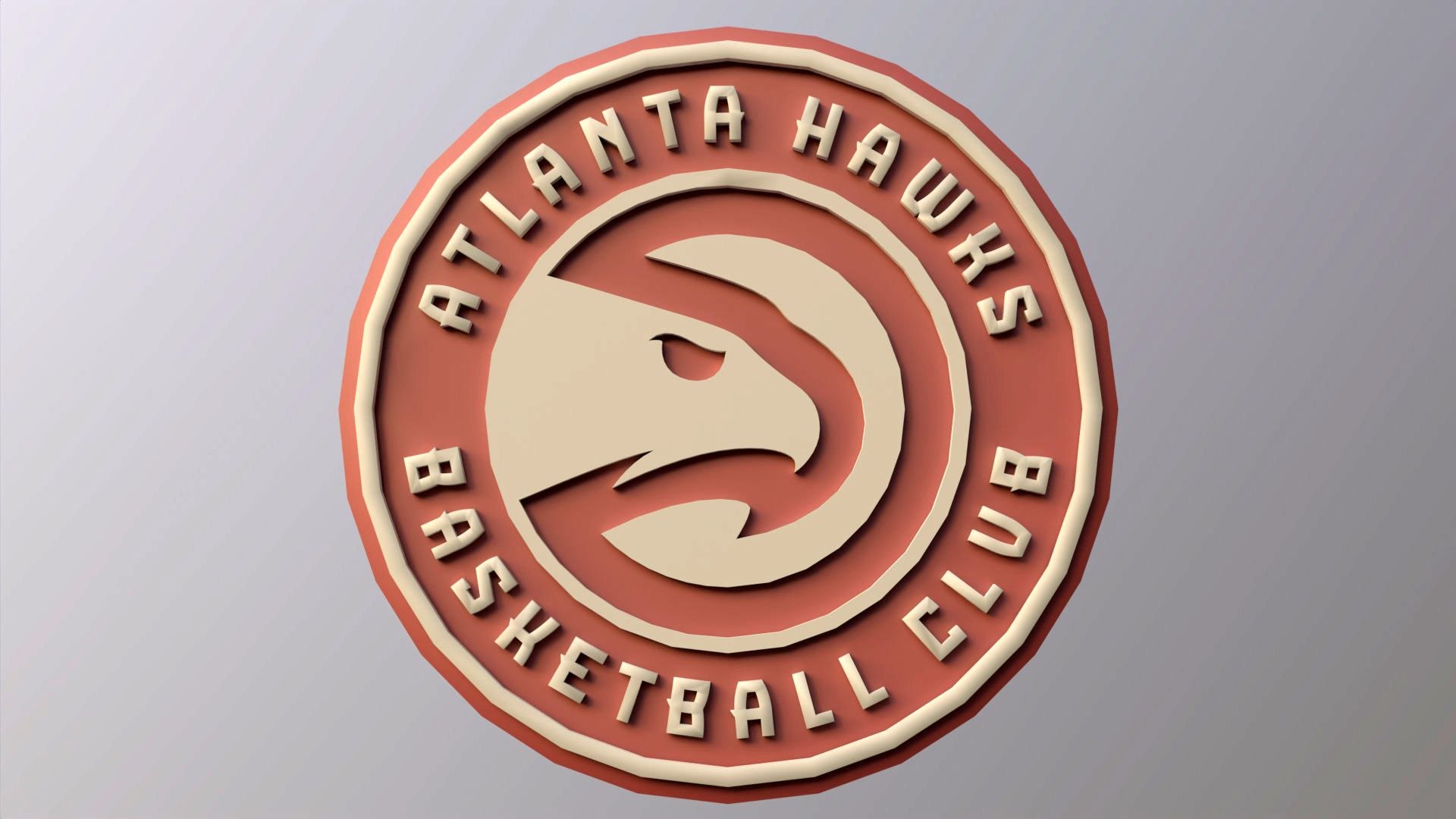 Atlanta Hawks Team Logo Printable And Renderable 3D Model - TurboSquid ...