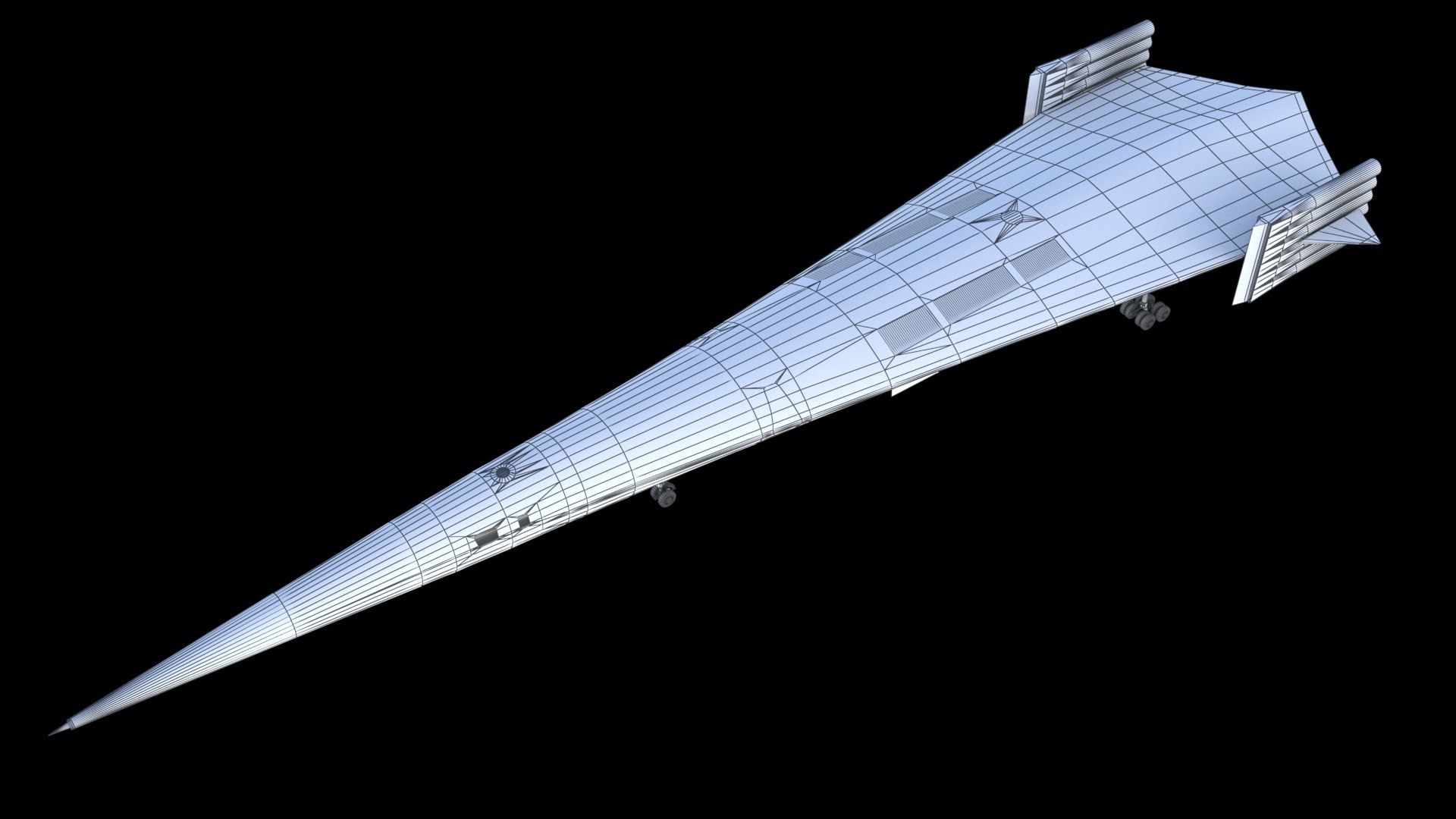 3D Supersonic VTOL Airliner Griffith - TurboSquid 2300716