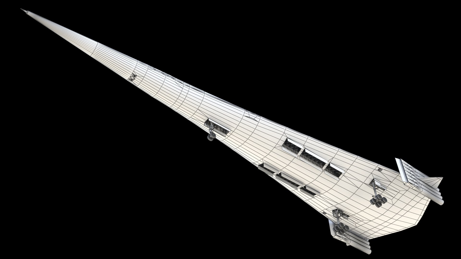 3D Supersonic VTOL Airliner Griffith - TurboSquid 2300716