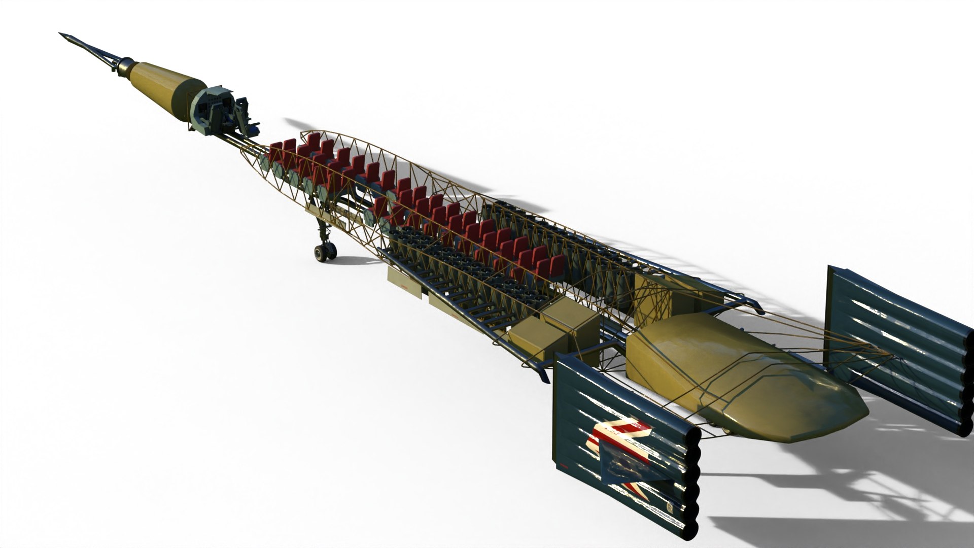 3D Supersonic VTOL Airliner Griffith - TurboSquid 2300716