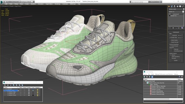 3D Sneakers Green - TurboSquid 1817822
