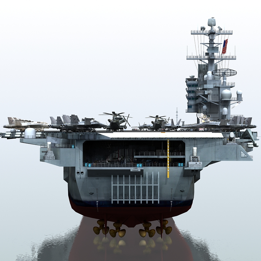 3d uss carl vinson cvn-70 model