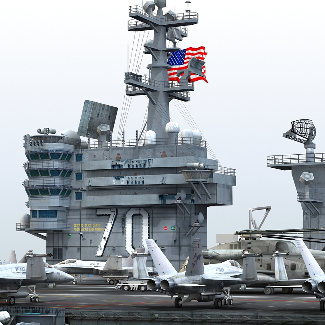 3d uss carl vinson cvn-70 model