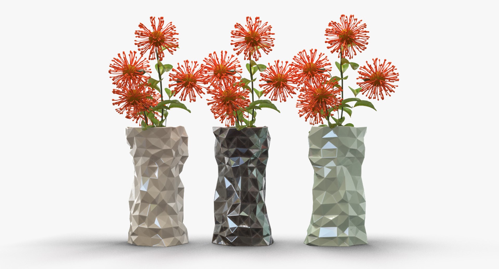 3d Model Modern Vase Crumpled