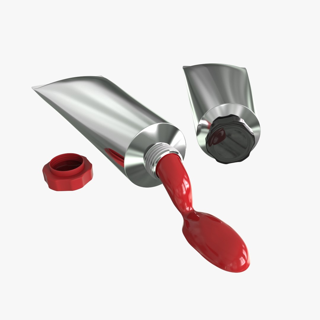 3d model paint tubes