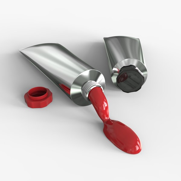 3d model paint tubes