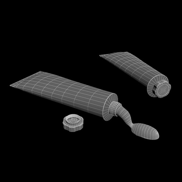 3d model paint tubes