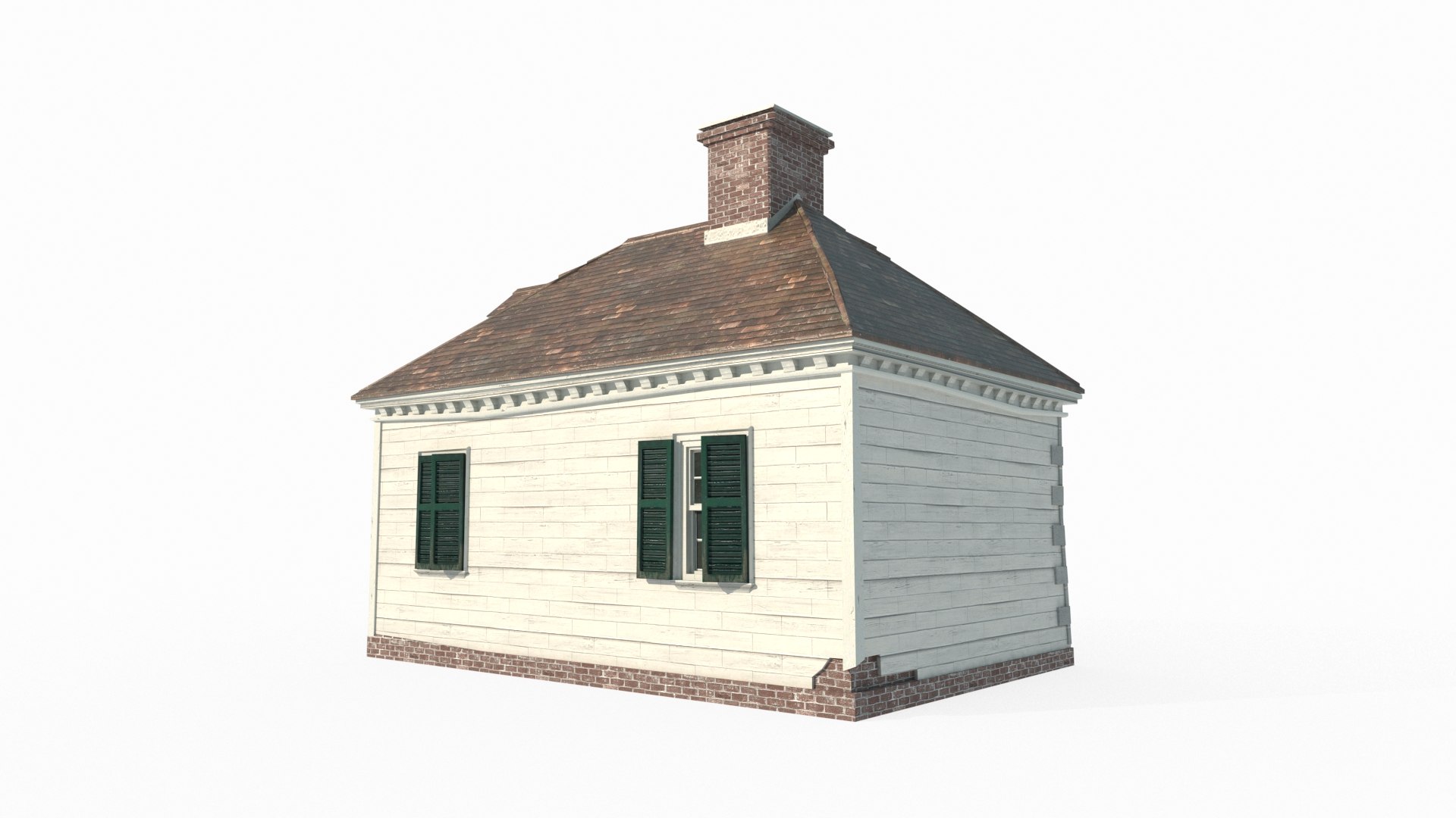 Old Style Small House 3D Model - TurboSquid 2284659