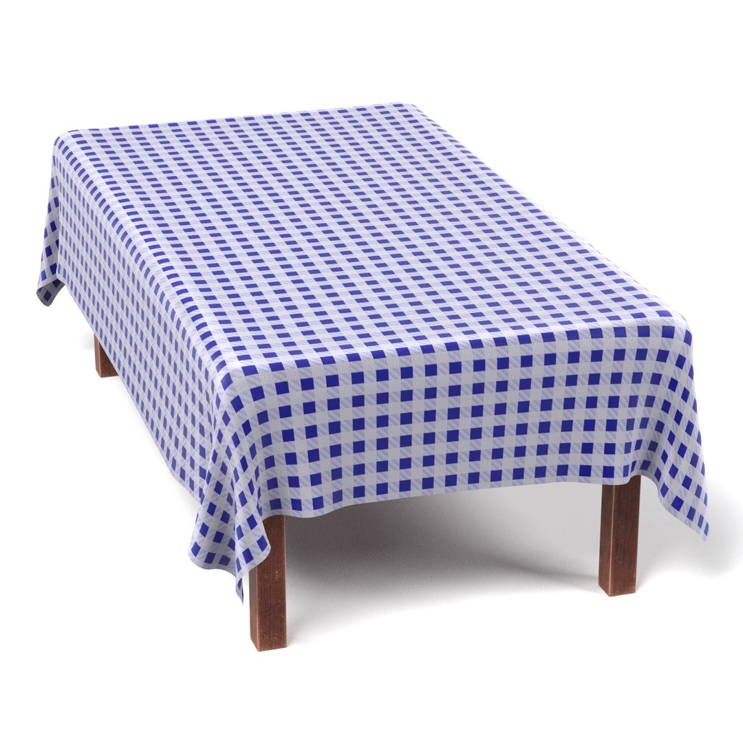 3ds Max Table Tablecloth Rectangular