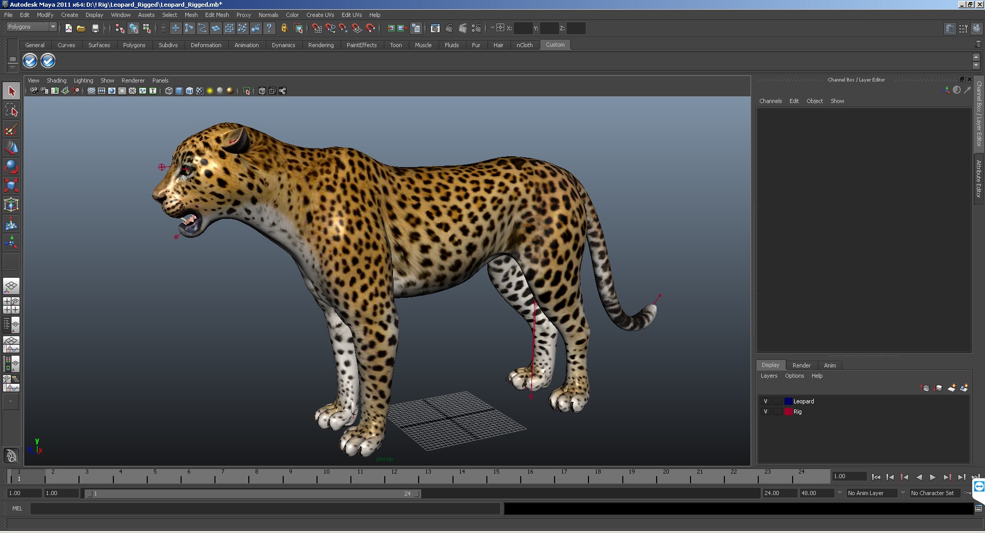 3D Leopard Rigged Animate - TurboSquid 1323679
