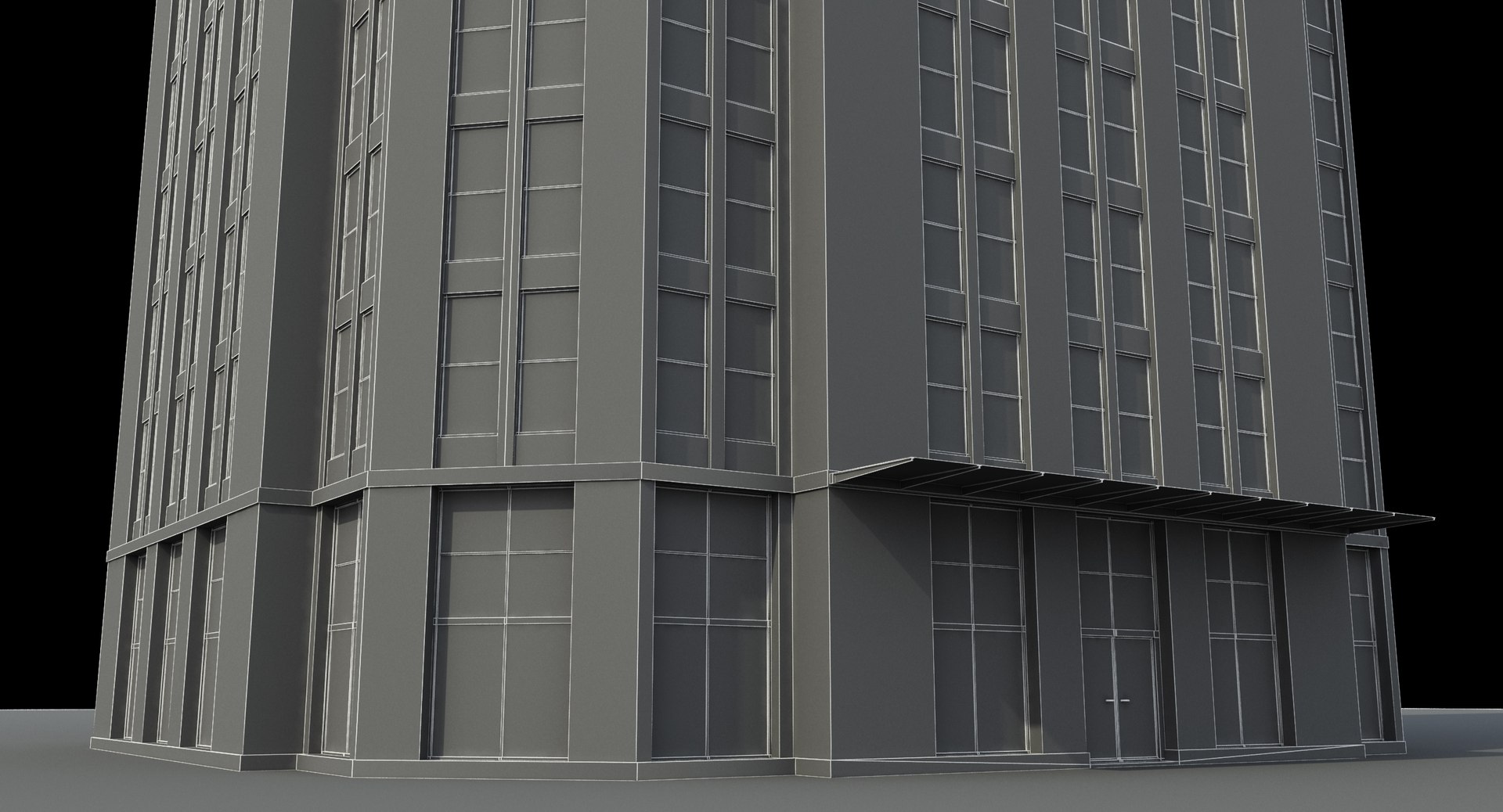 Tall Building 1 3d Model