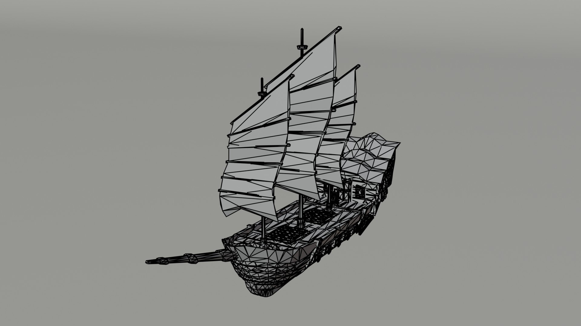 Low-poly Cartoon Fantasy Asion Ships Polygonal Model - TurboSquid 1992032