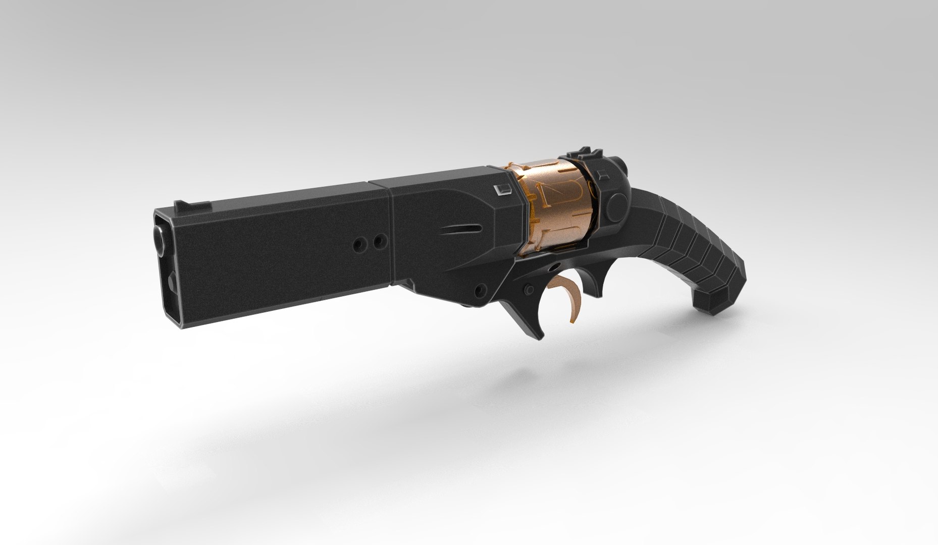 Steampunk Pistol 3D Model - TurboSquid 1485860