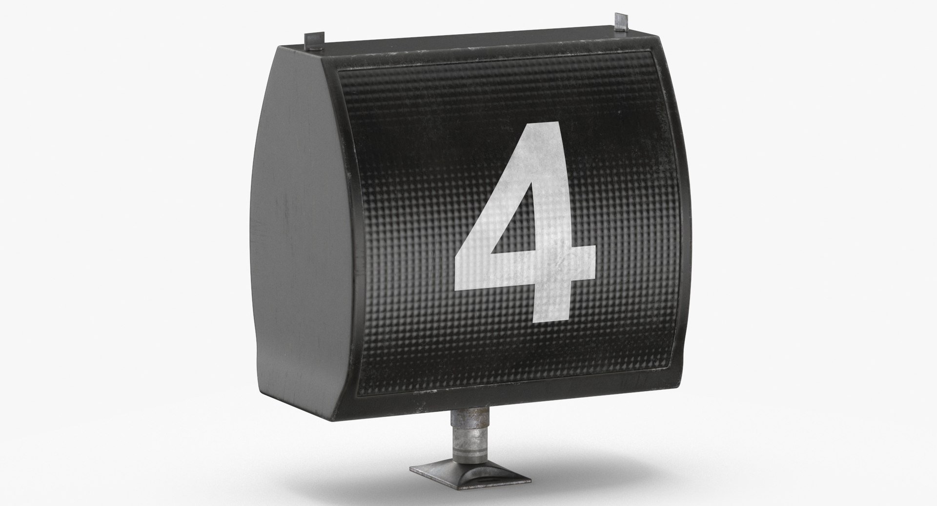 Generic Distance Remaining Sign Blank Clean and Dirty 3D model ...