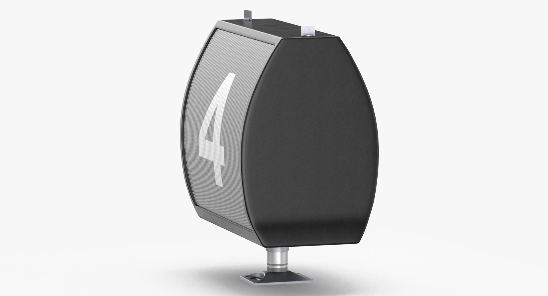 Generic Distance Remaining Sign Blank Clean and Dirty 3D model ...