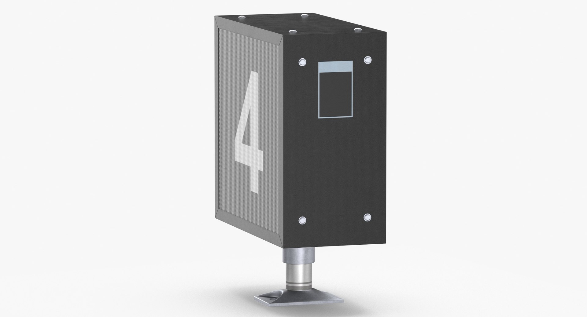 Generic Distance Remaining Sign Blank Clean and Dirty 3D model ...