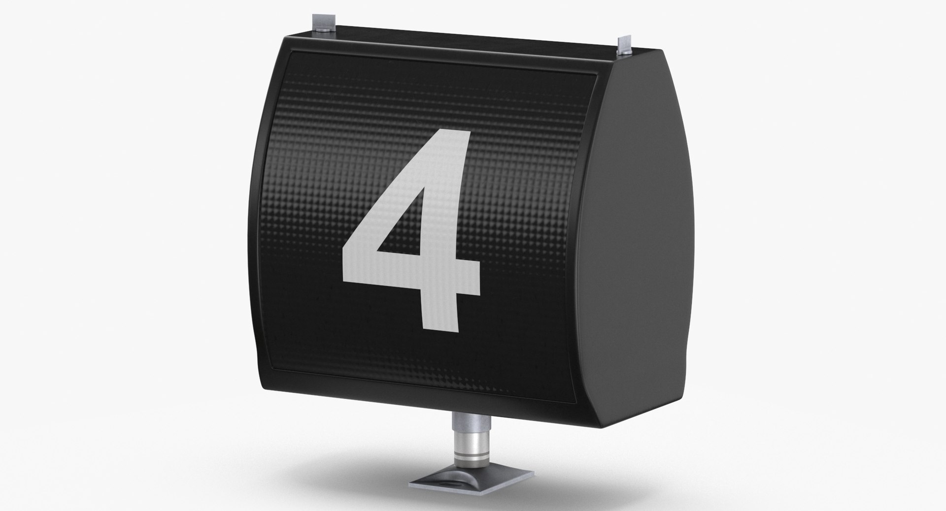 Generic Distance Remaining Sign Blank Clean and Dirty 3D model ...