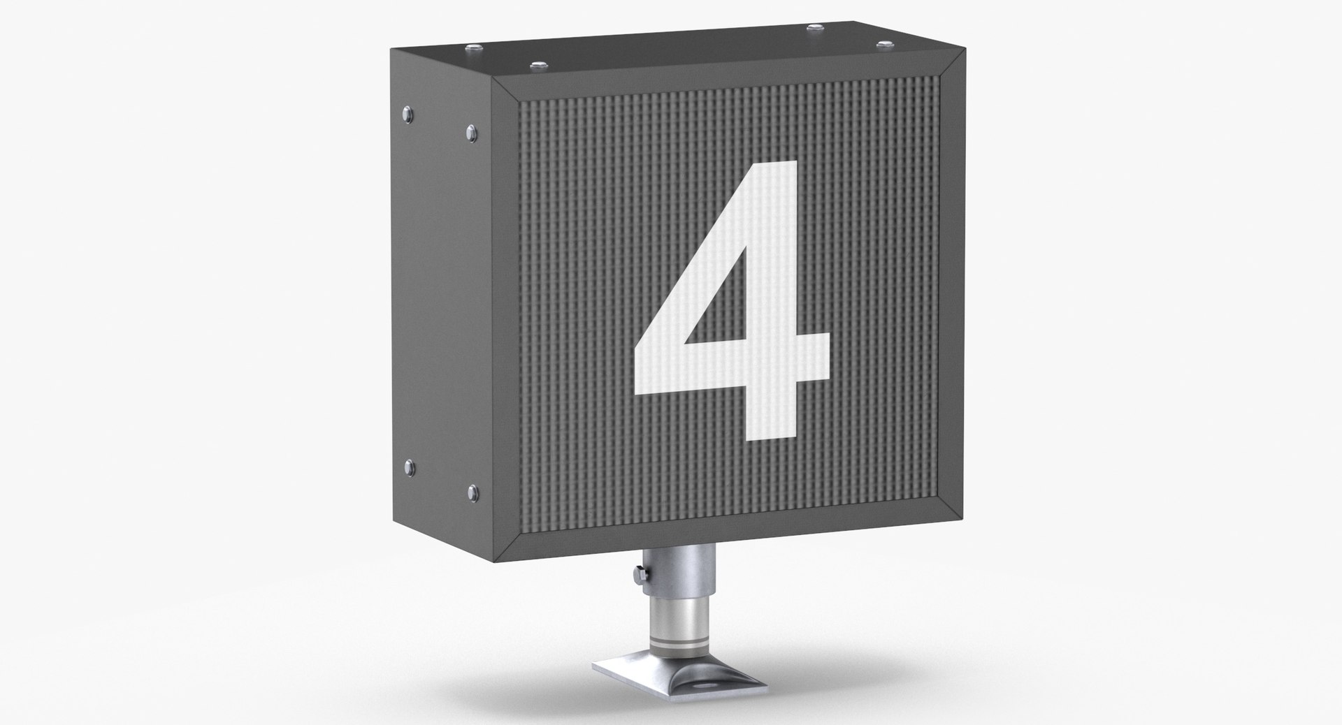 Generic Distance Remaining Sign Blank Clean and Dirty 3D model ...