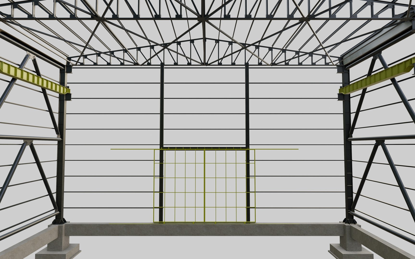 Steel Structure - Warehouse - Type-2 3D model - TurboSquid 1910162