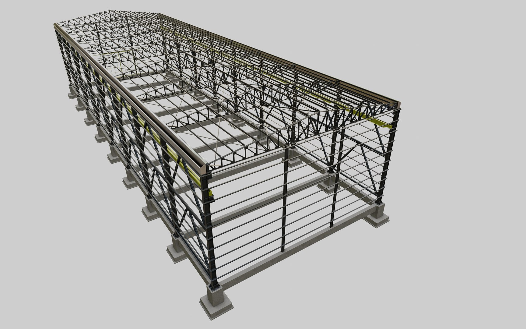 Steel Structure - Warehouse - Type-2 3D model - TurboSquid 1910162
