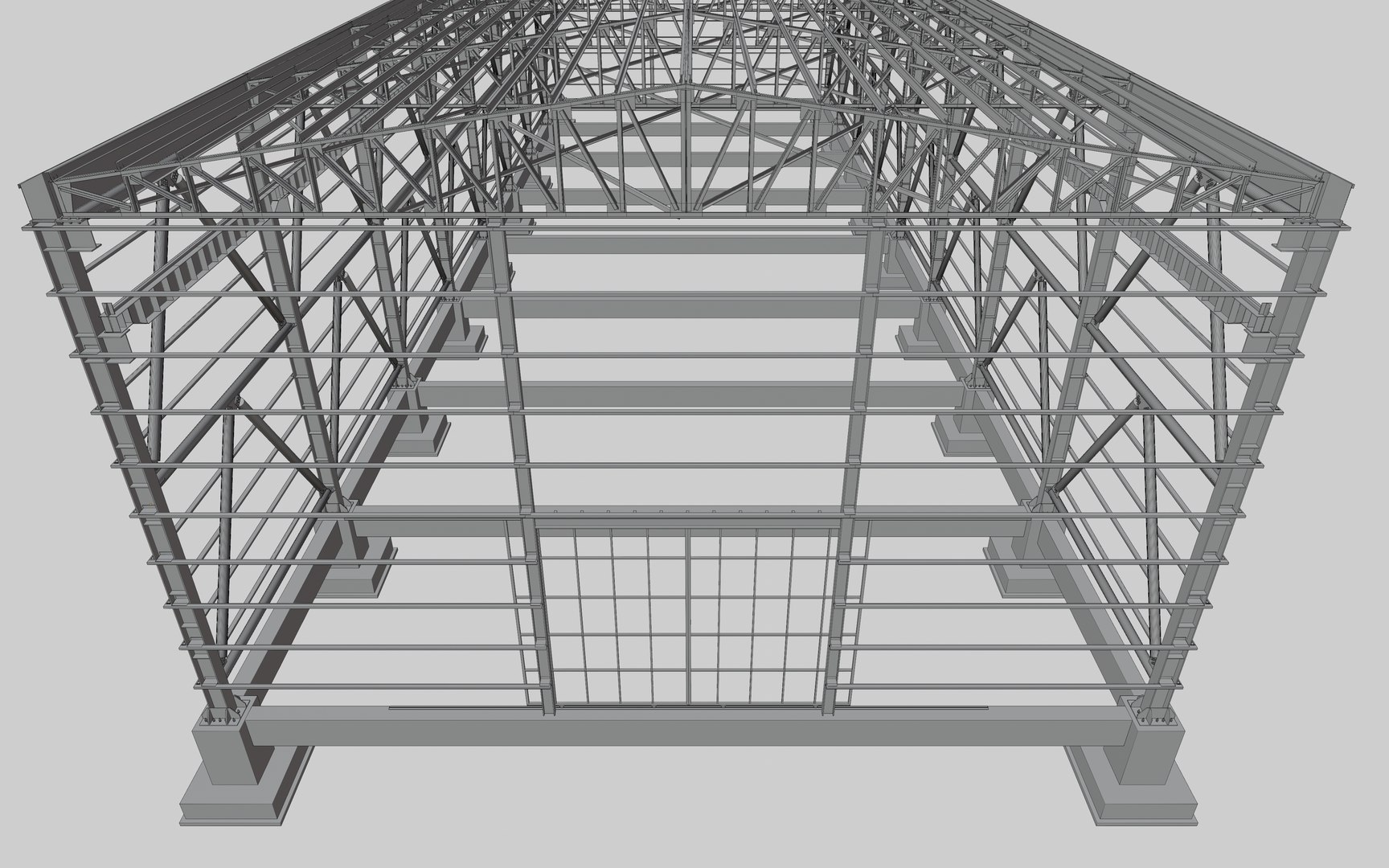 Steel Structure - Warehouse - Type-2 3D model - TurboSquid 1910162