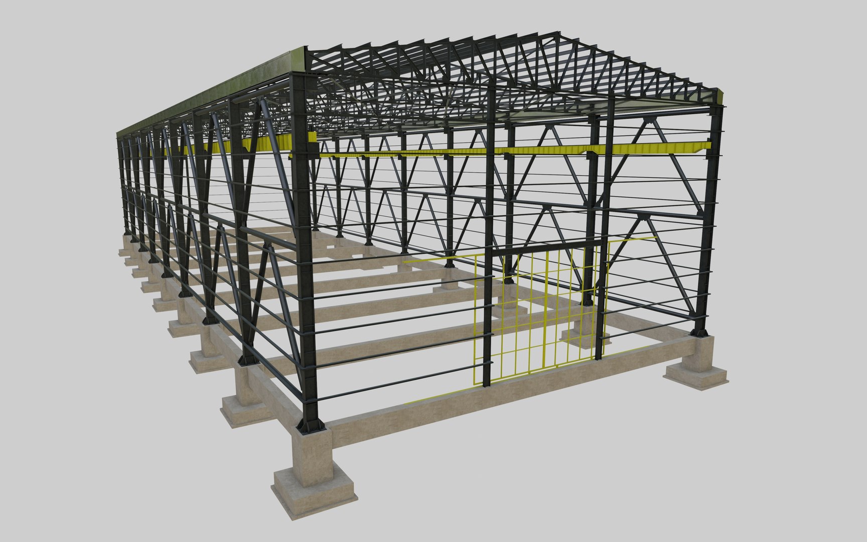 Steel Structure - Warehouse - Type-2 3D model - TurboSquid 1910162