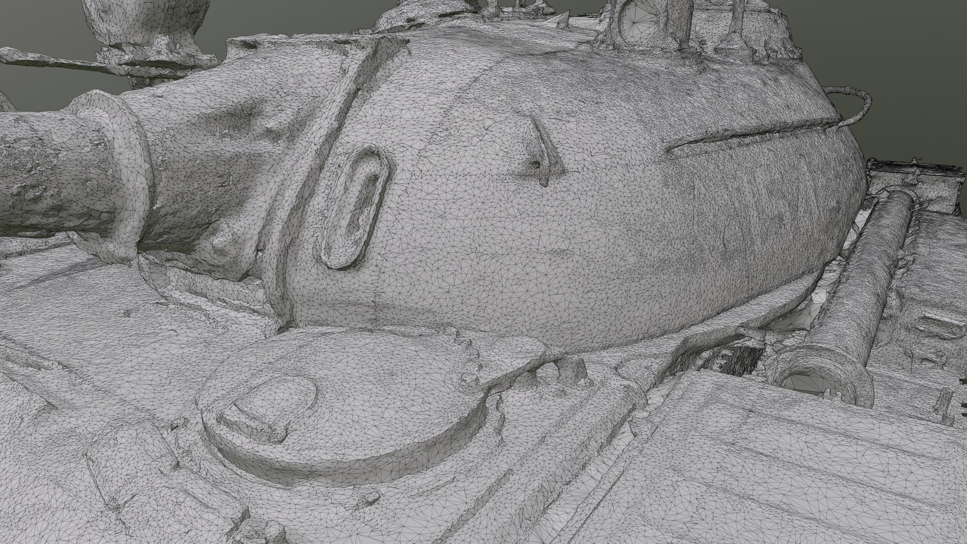 T-54 Main Battle Tank Photogrammetry Scan 3D model - TurboSquid 2179482