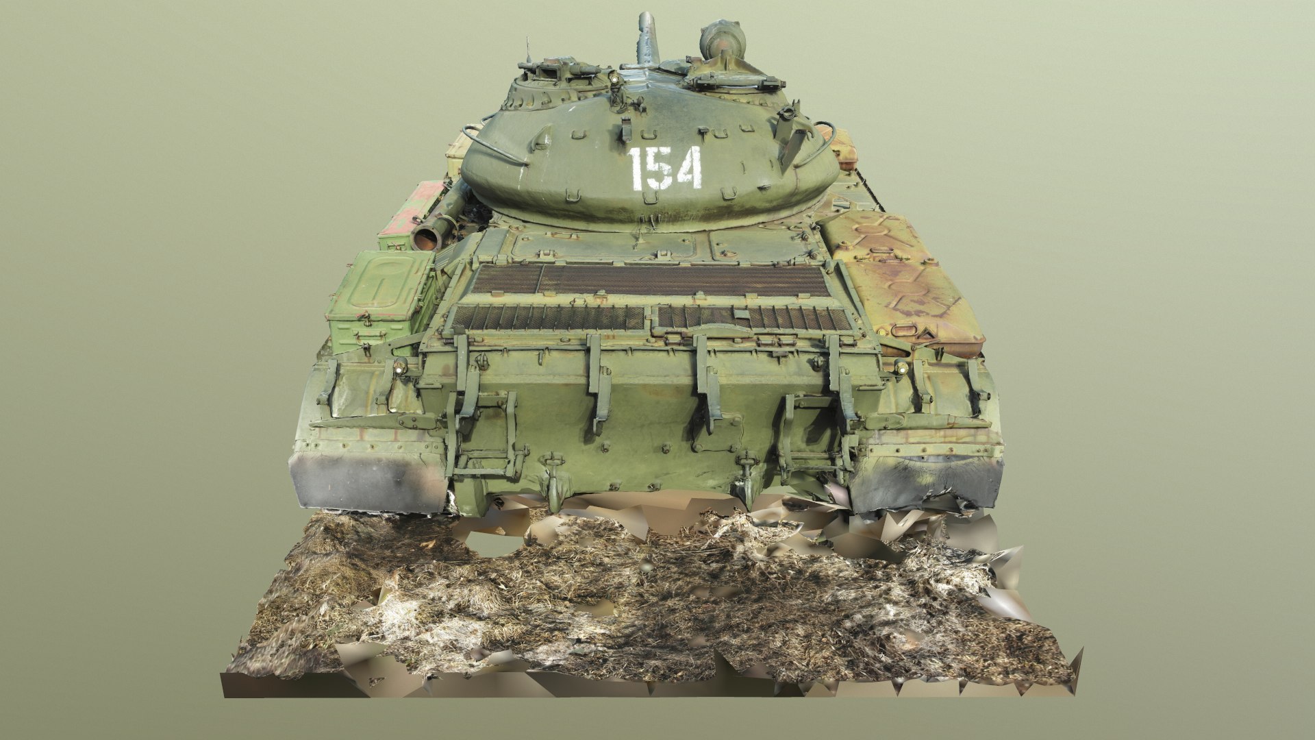 T-54 Main Battle Tank Photogrammetry Scan 3D model - TurboSquid 2179482