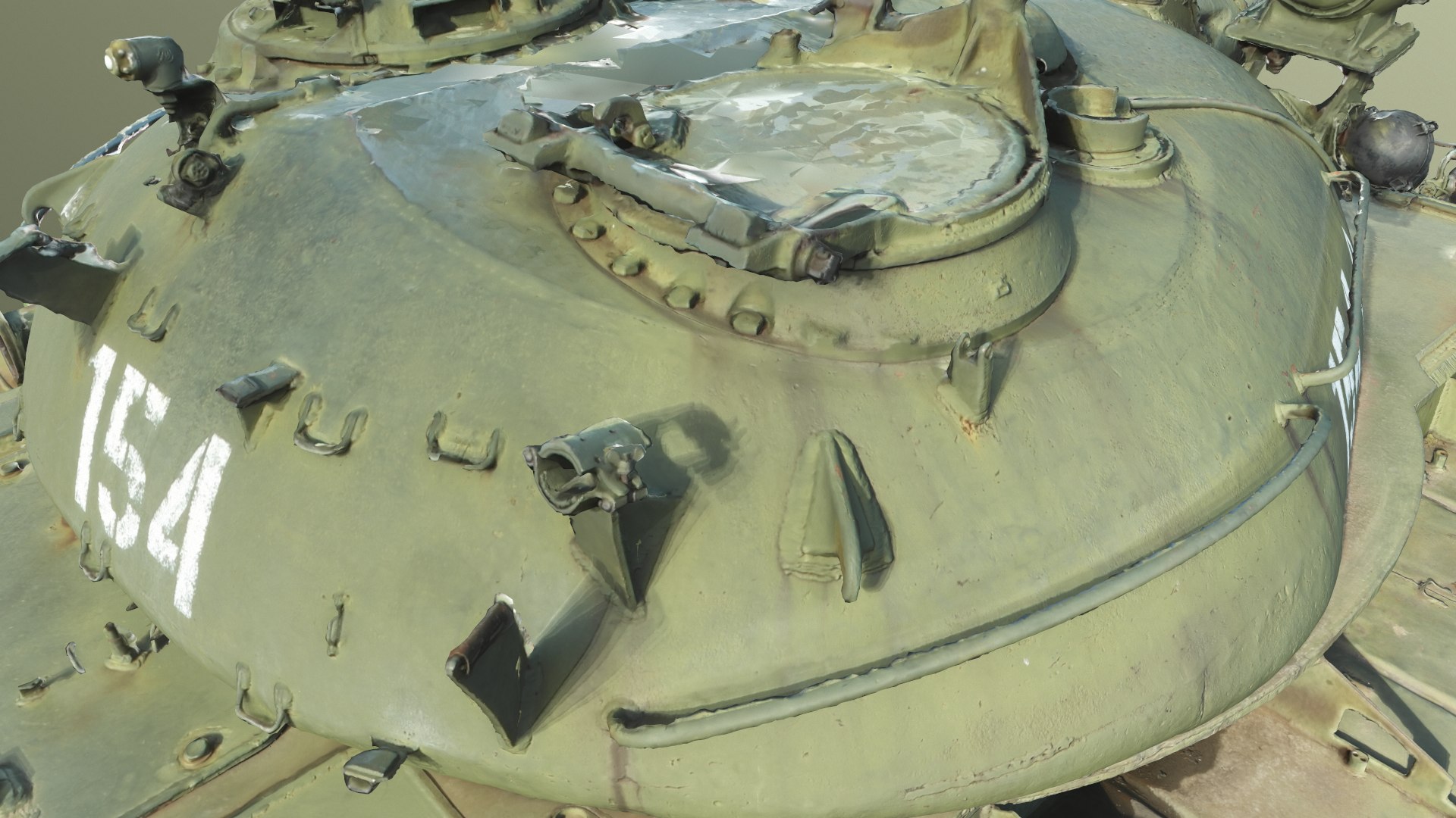 T-54 Main Battle Tank Photogrammetry Scan 3D model - TurboSquid 2179482