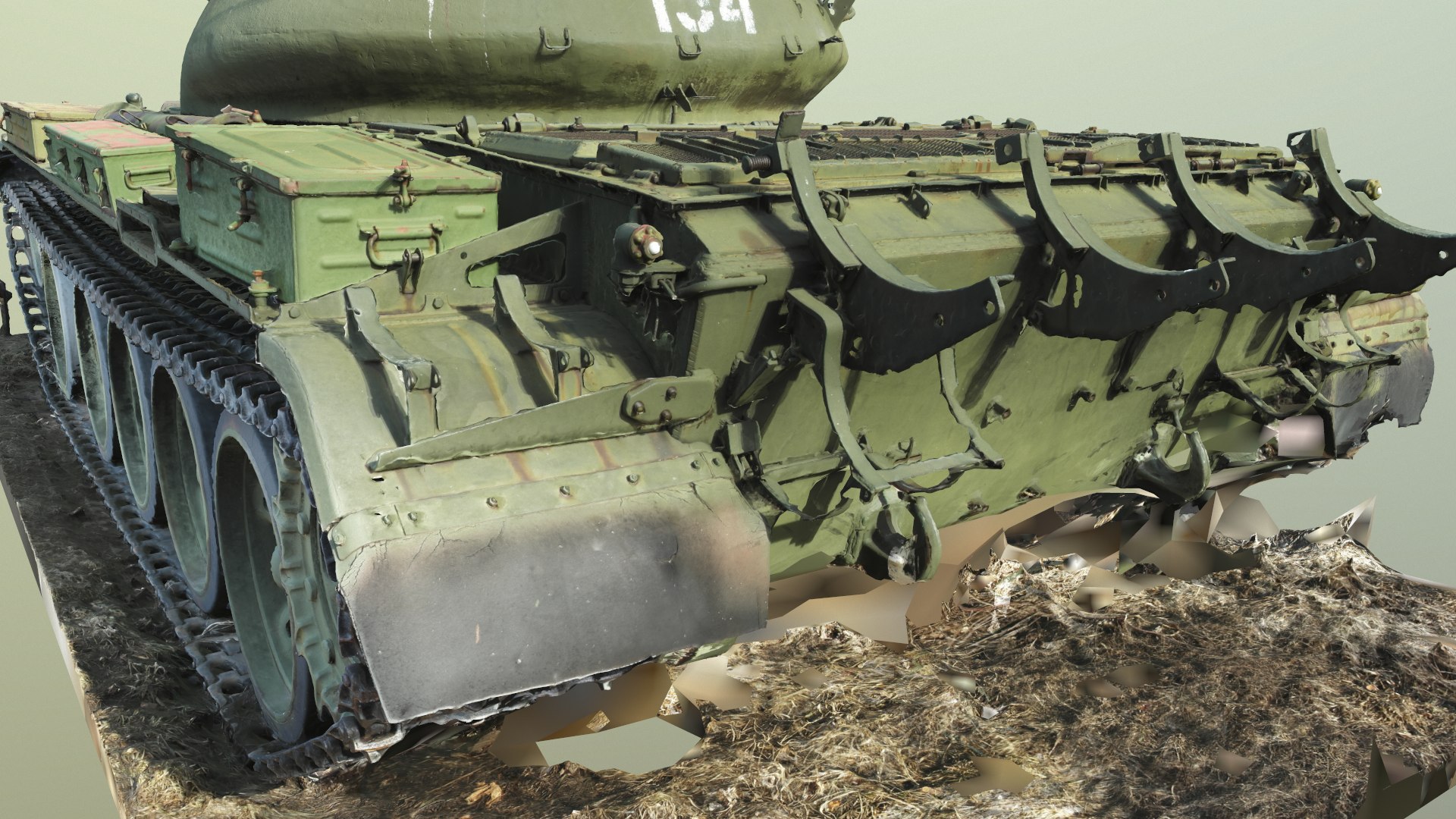 T-54 Main Battle Tank Photogrammetry Scan 3D model - TurboSquid 2179482