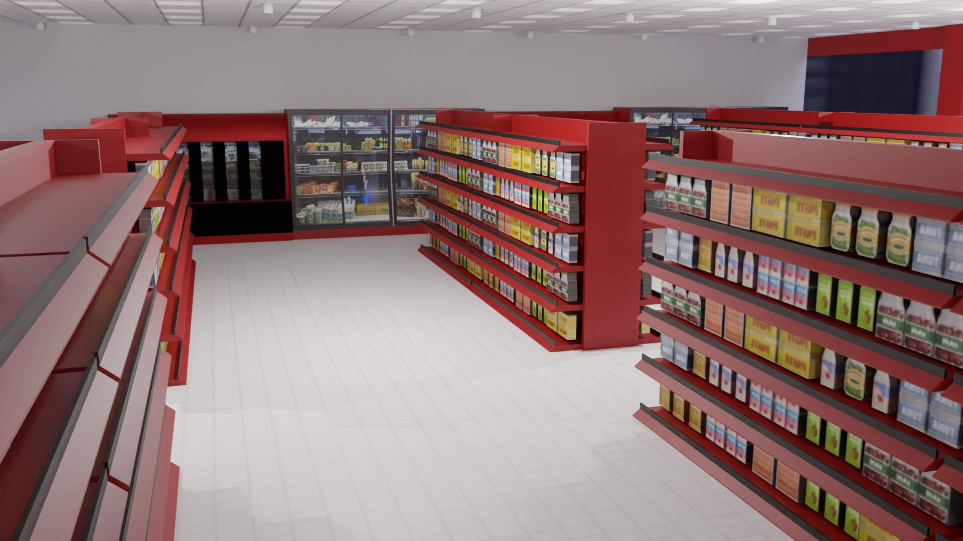 3D Supermarket Interior Model - TurboSquid 2140763