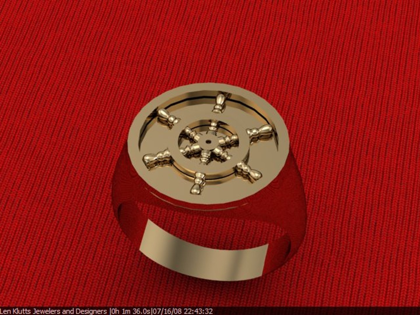 Boat Captain Ring 3d Model