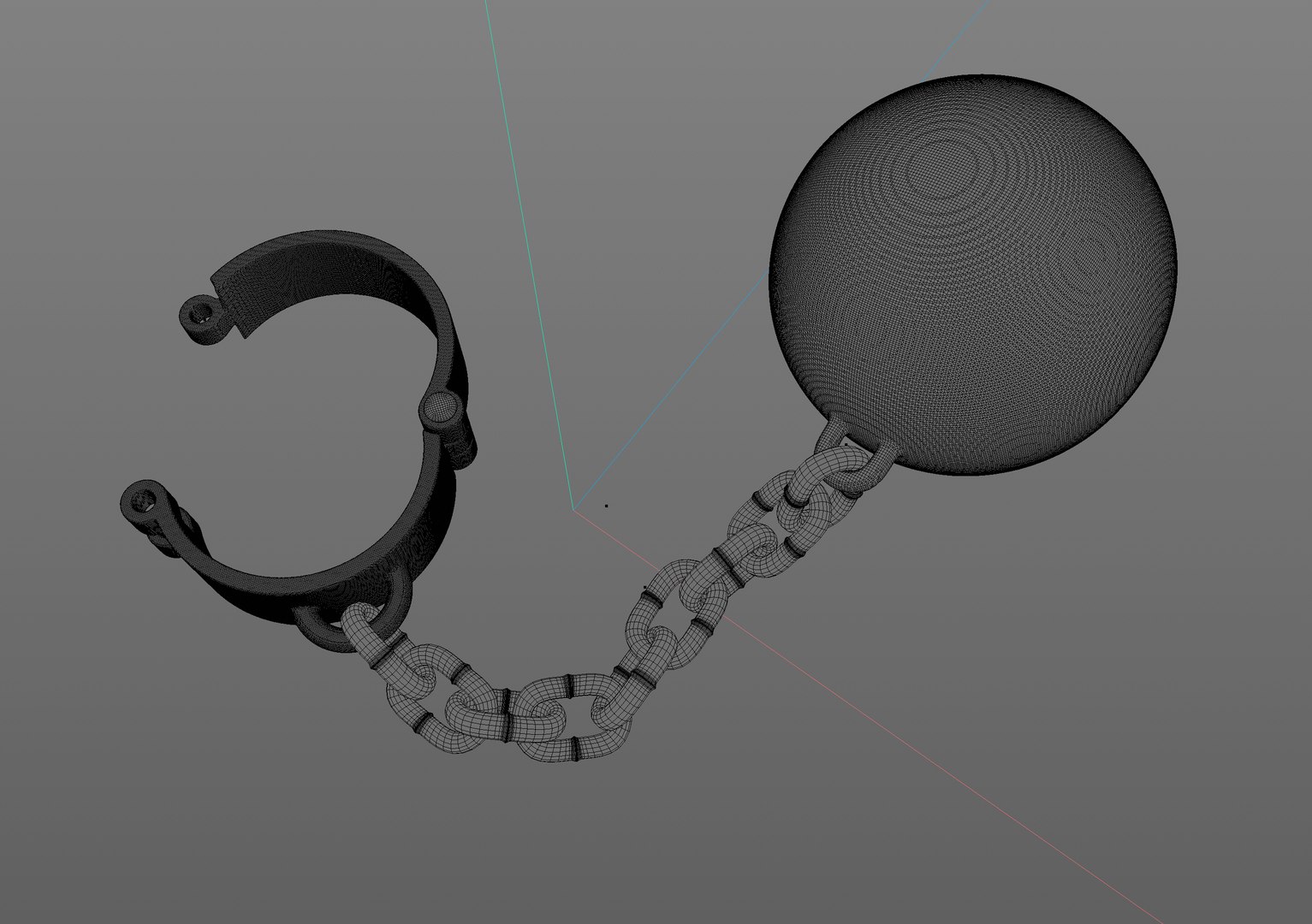 Metal Ball Chain Shackle Model - TurboSquid 1625932