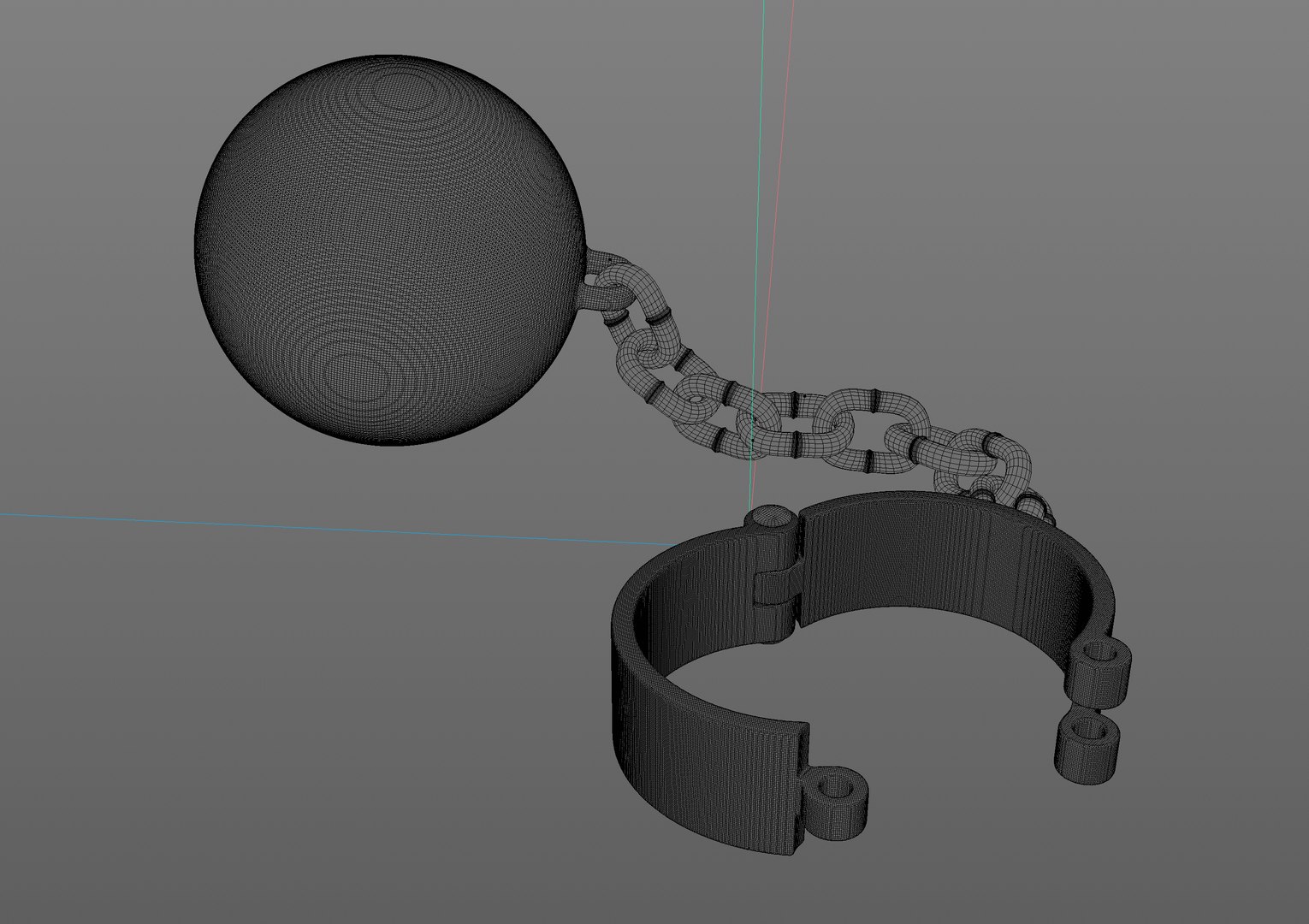 Metal Ball Chain Shackle Model - TurboSquid 1625932