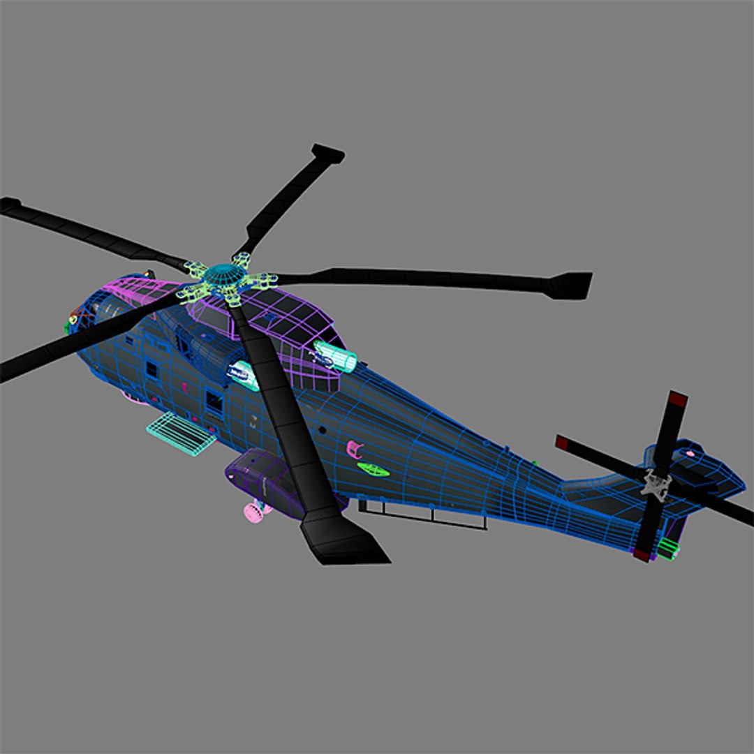 3d Merlin Eh101 Helicopter Model