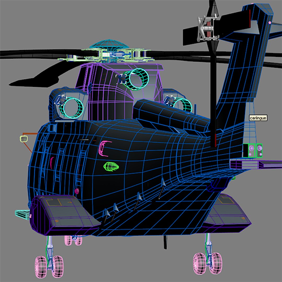 3d Merlin Eh101 Helicopter Model