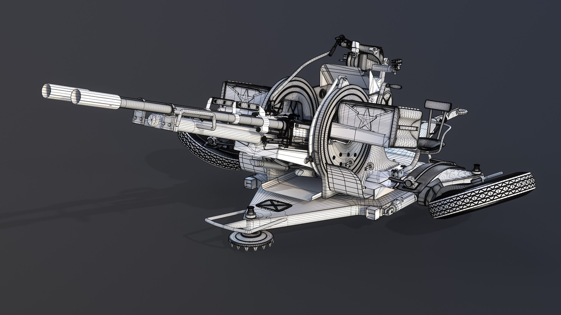 3D Anti-aircraft Zu-23-2 | 1148784 | TurboSquid