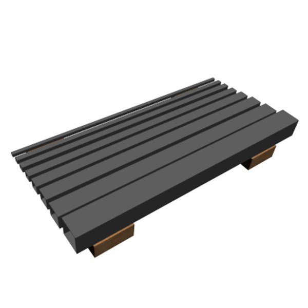 3d model wall square tube steel