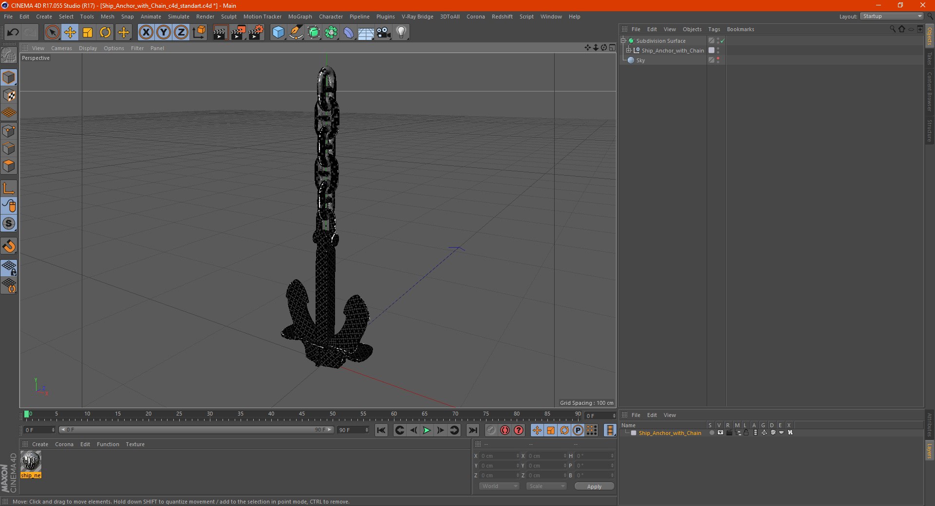 3D Ship Anchor Chain - TurboSquid 1620786