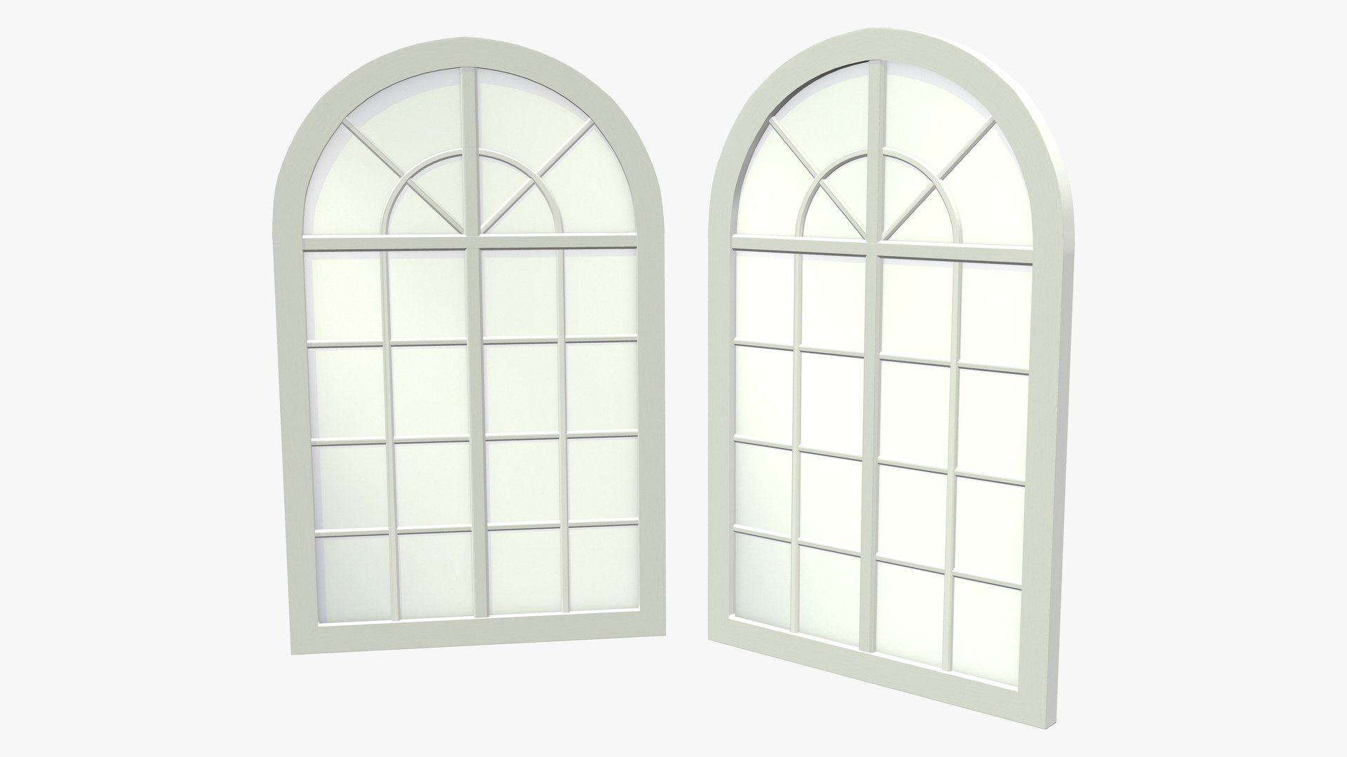 Big Arched Window Model - TurboSquid 1812466