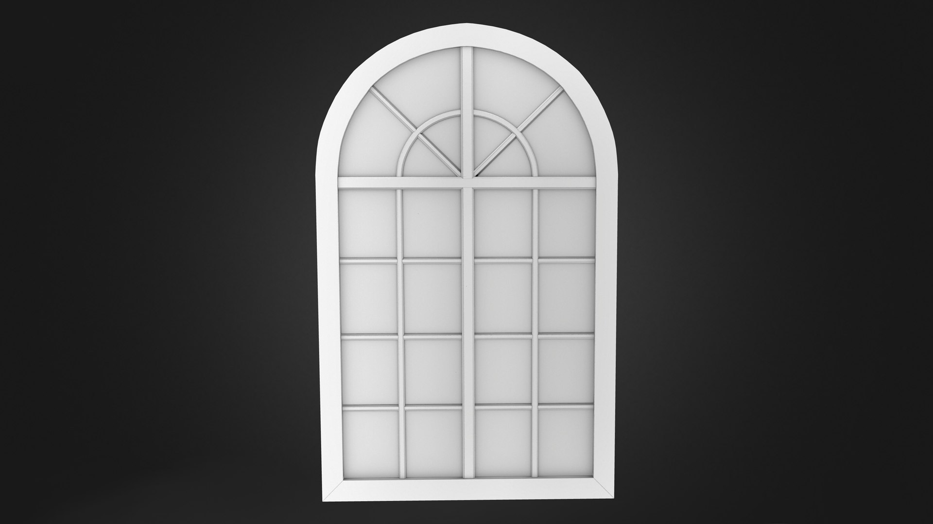 Big Arched Window Model - TurboSquid 1812466