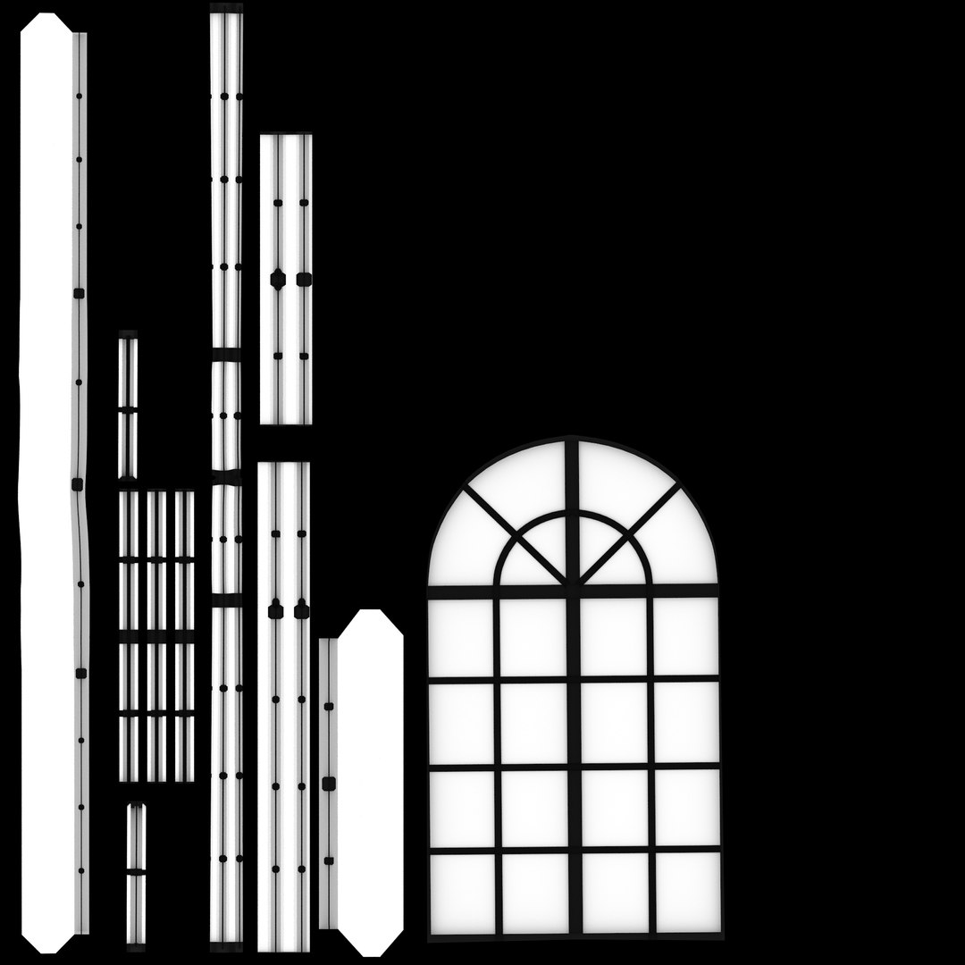 Big Arched Window Model - TurboSquid 1812466