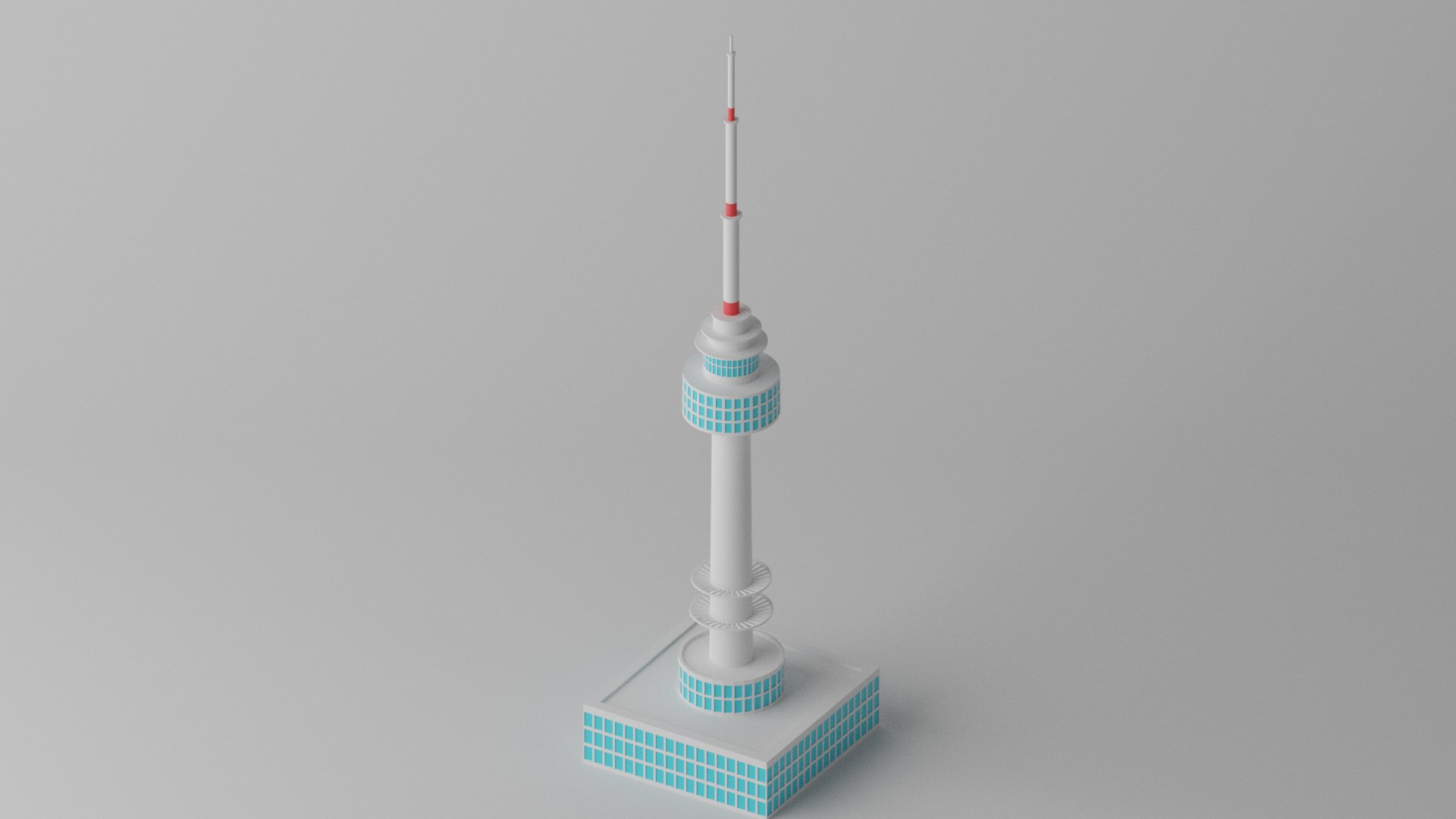3D Cartoon N Seoul Tower Landmark - TurboSquid 1714194