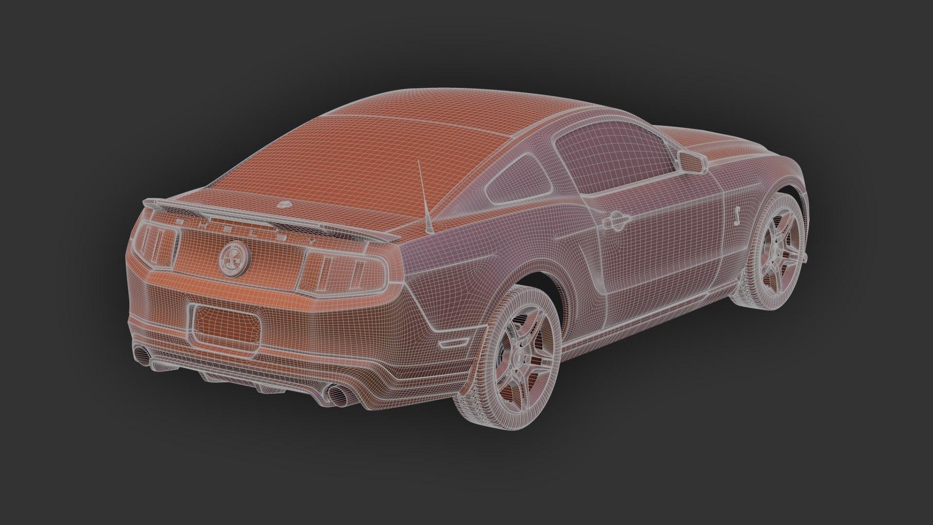 3D Ford Shelby GT500 2010 Model - TurboSquid 2223454