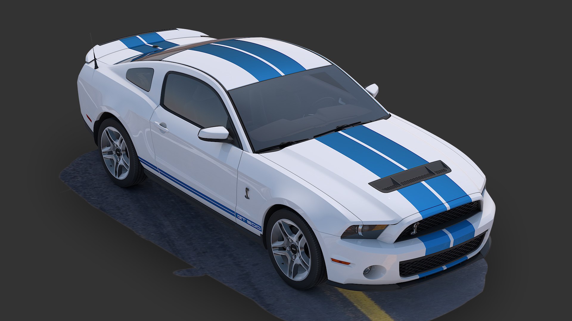 3D Ford Shelby GT500 2010 Model - TurboSquid 2223454