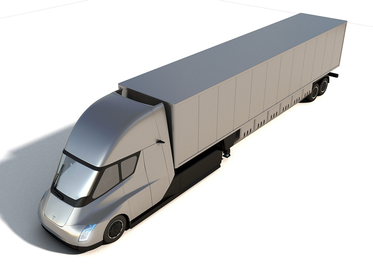 3D tesla semi truck model - TurboSquid 1244096